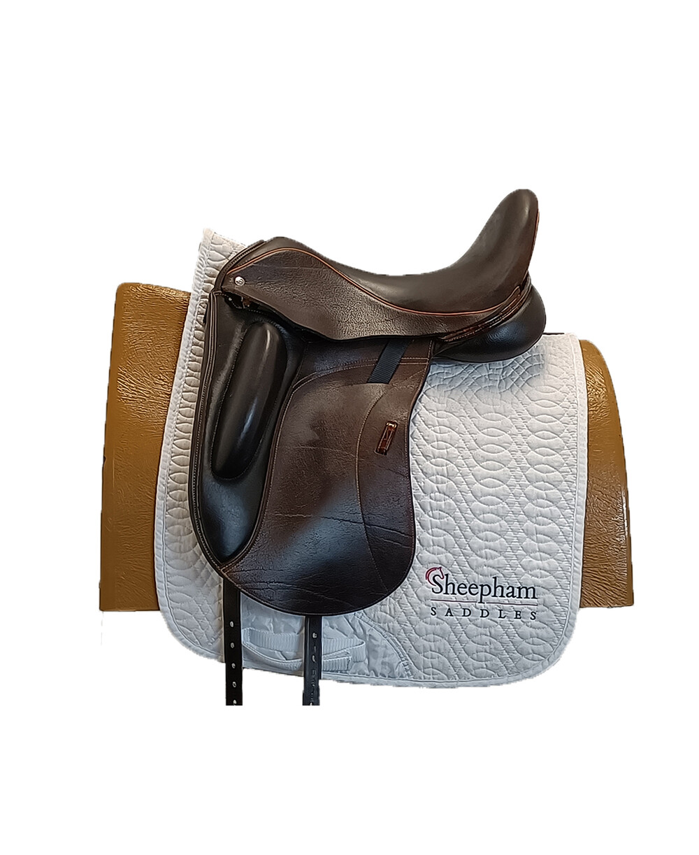 Custom Saddlery Wolfgang Omni Dressage 17" MW Brown