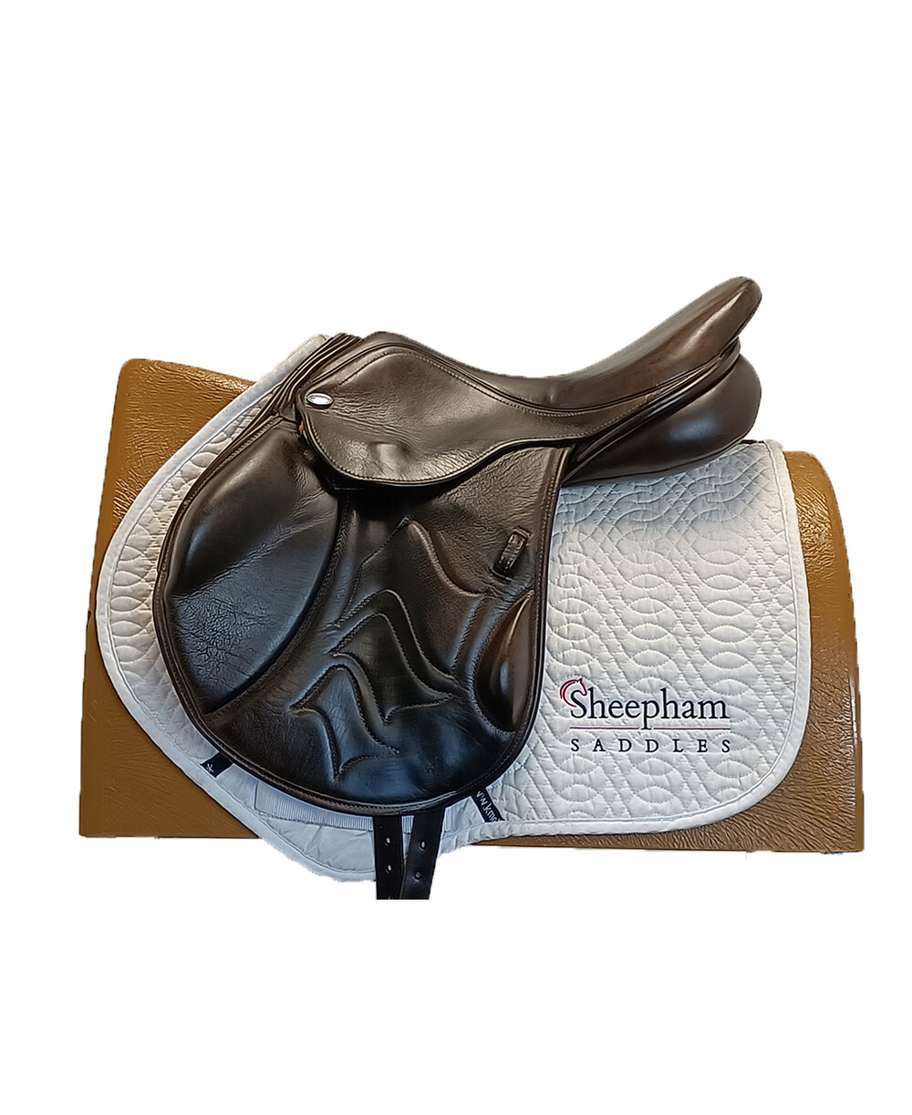Optimum Performance Monoflap Jump Saddle 17.5" MW Brown